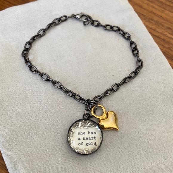 Beth Quinn | Jewelry | Beth Quinn Designs Heart Of Gold Gunmetal ...